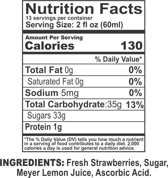 Strawberry Meyer Lemon Cocktail Mixer